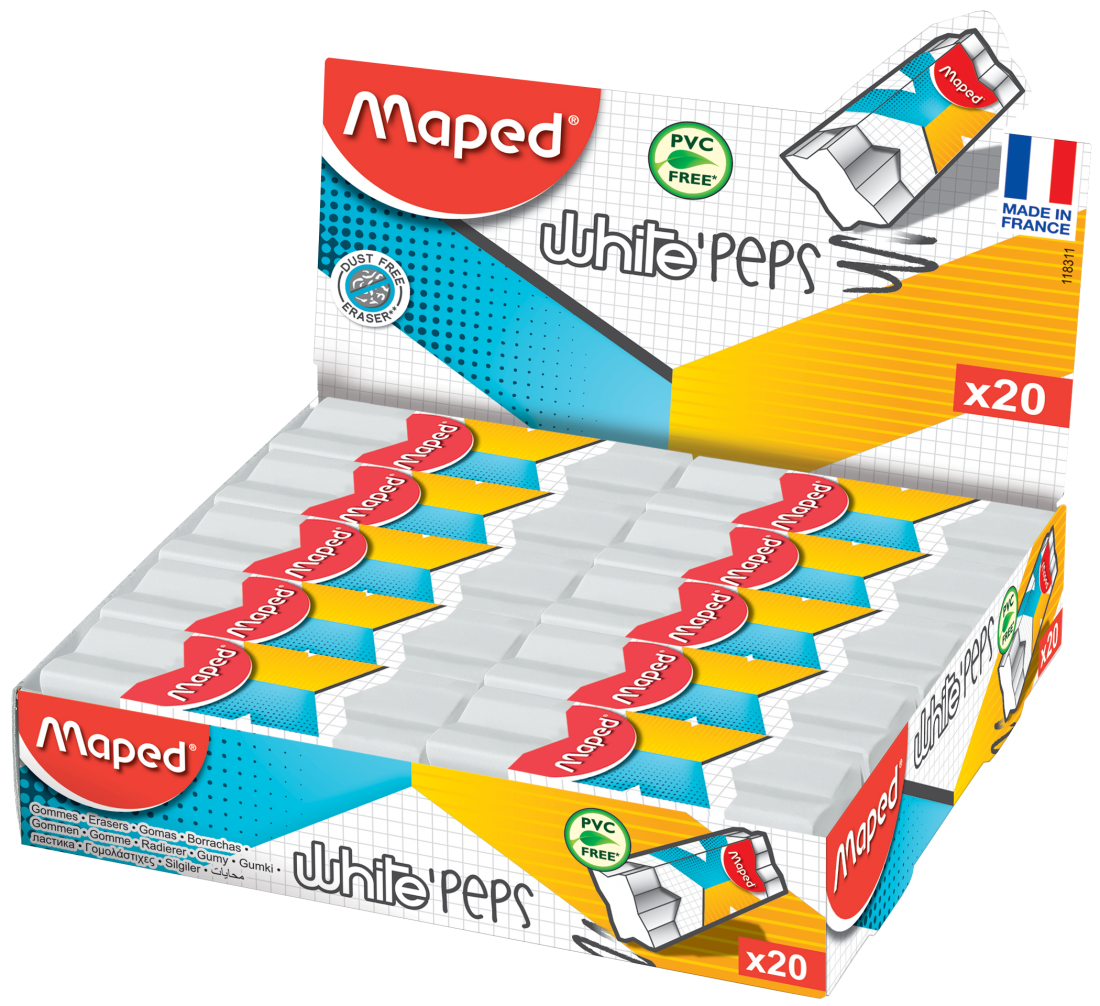 Ластик White'Peps, 20 шт. Компания «MAPED»